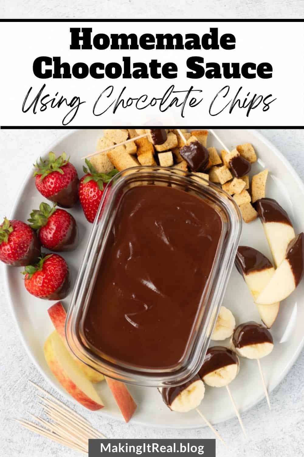 Easy Homemade Chocolate Sauce (using Chocolate Chips) - Making It Real